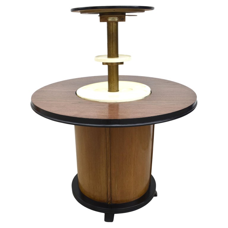 Art Deco Walnut Pop Up Cocktail Drinks Dry Bar Table, circa 1930 For ...