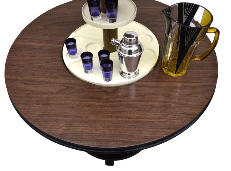 Art Deco Walnut Pop Up Cocktail Drinks Dry Bar Table, circa 1930 For ...