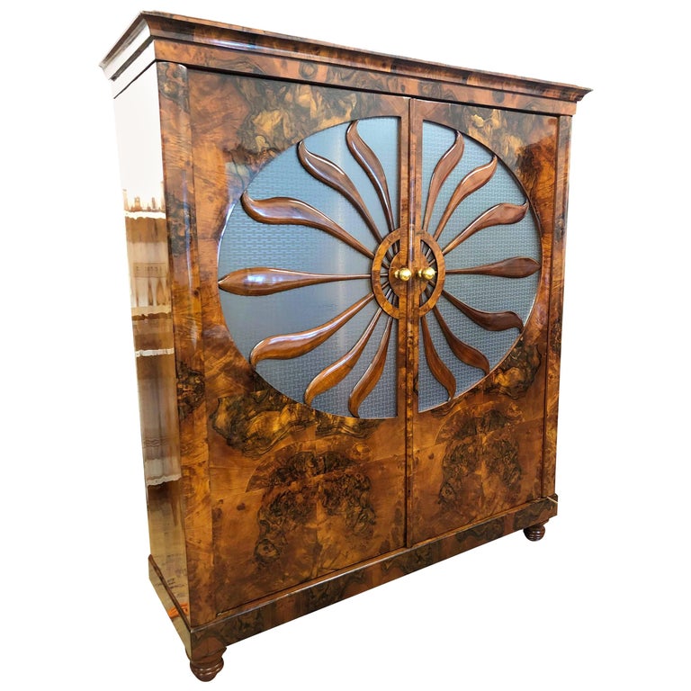 Art Deco Walnut Root Wardrobe from 1925 at 1stDibs