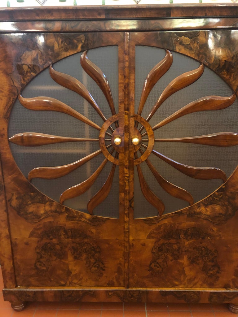 Art Deco Walnut Root Wardrobe from 1925 at 1stDibs