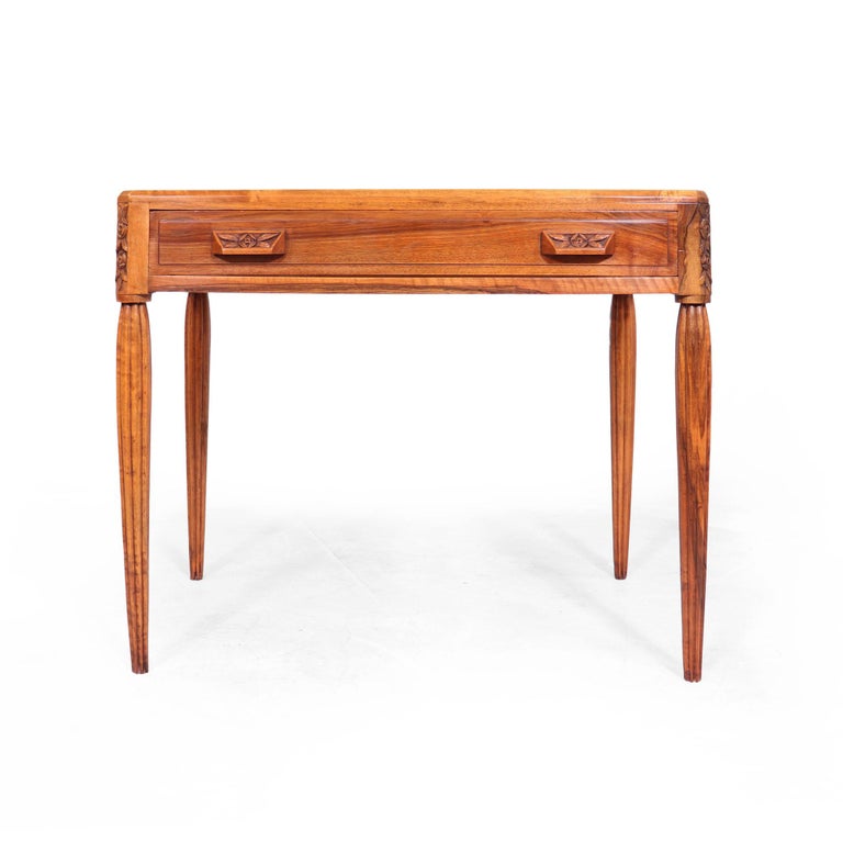 Art Deco Walnut Writing Table at 1stDibs