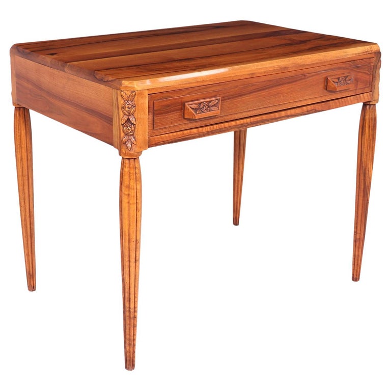 Art Deco Walnut Writing Table at 1stDibs