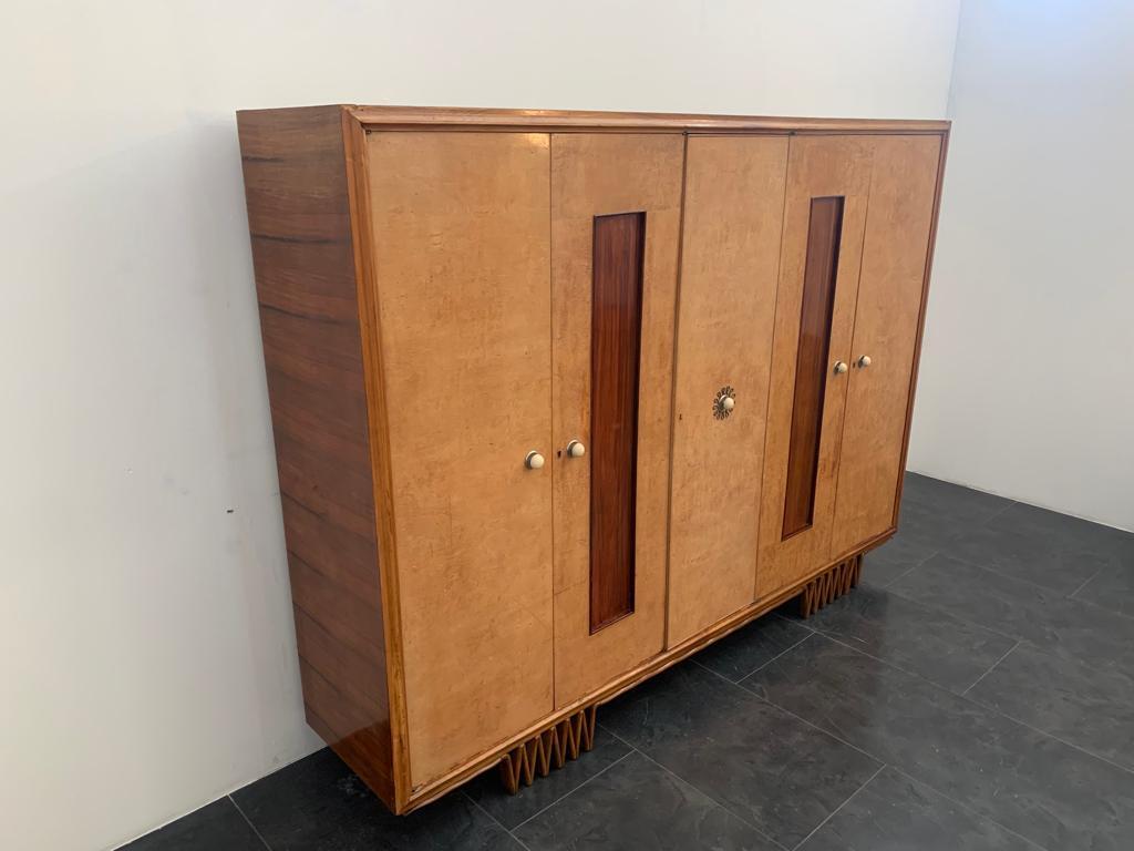 Art Deco Wardrobe in Rosewood and Maple Root For Sale at 1stDibs