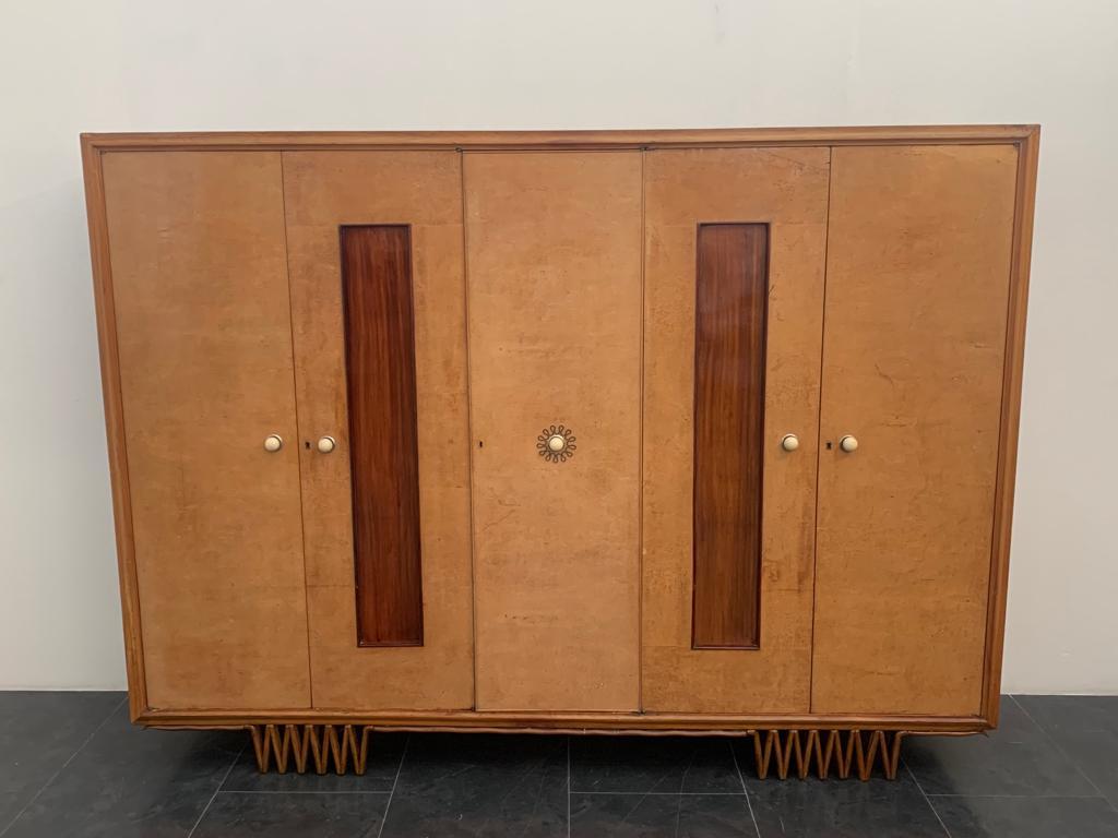 Art Deco Wardrobe in Rosewood and Maple Root For Sale at 1stDibs