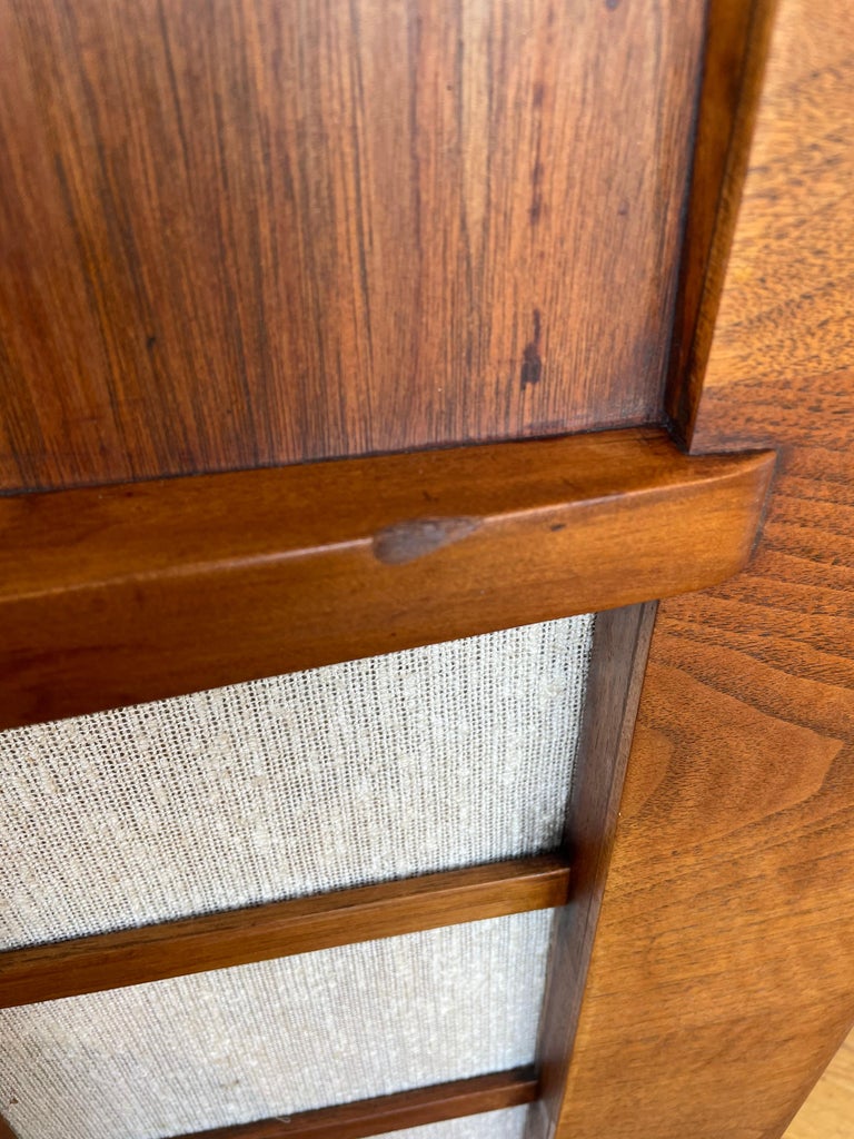 Art Deco Waterfall Floor Radio Case in Walnut For Sale at 1stDibs