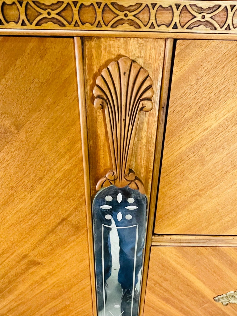 Art Deco Waterfall Style Armoire at 1stDibs