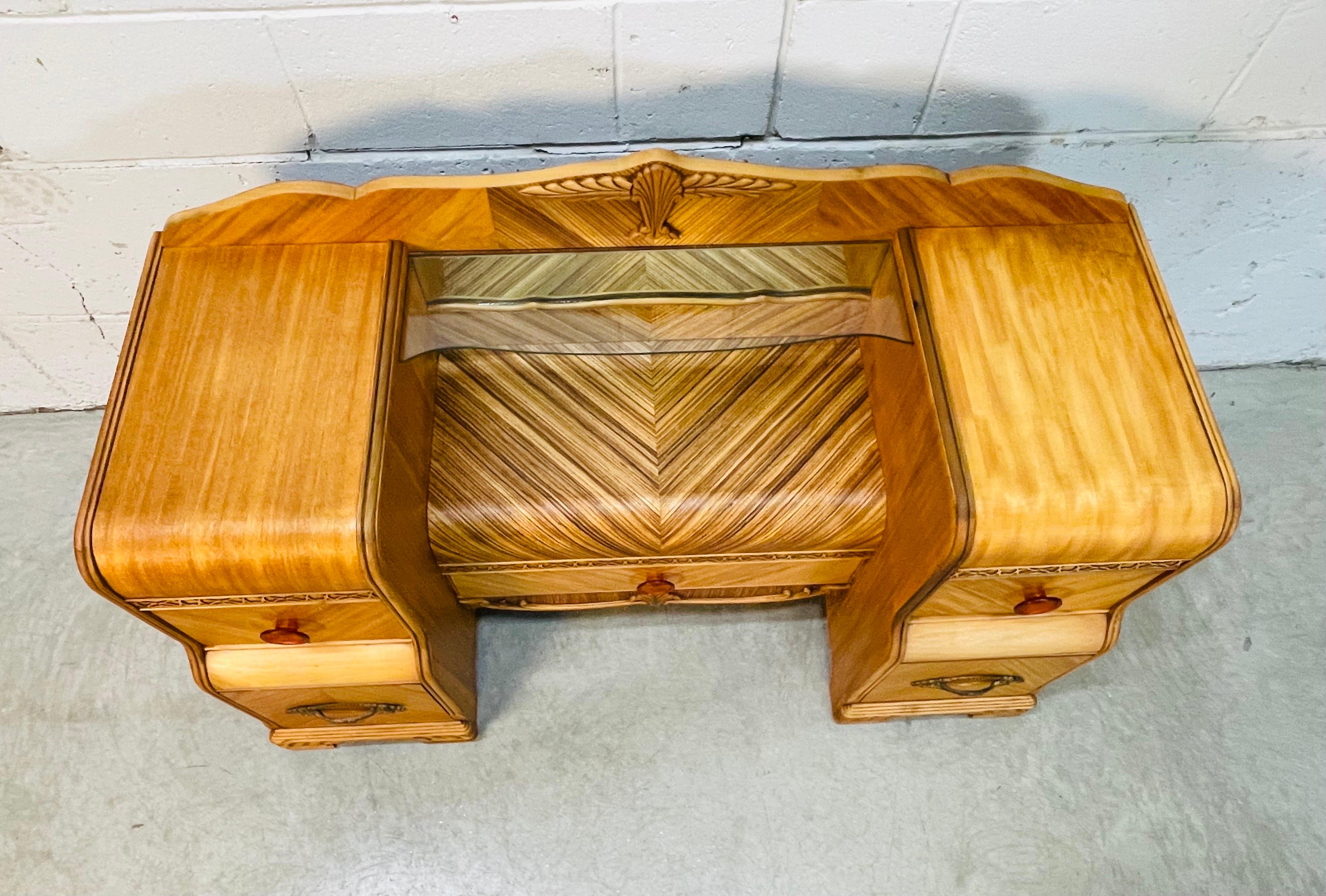 Art Deco Waterfall Style Vanity For Sale at 1stDibs | waterfall vanity ...