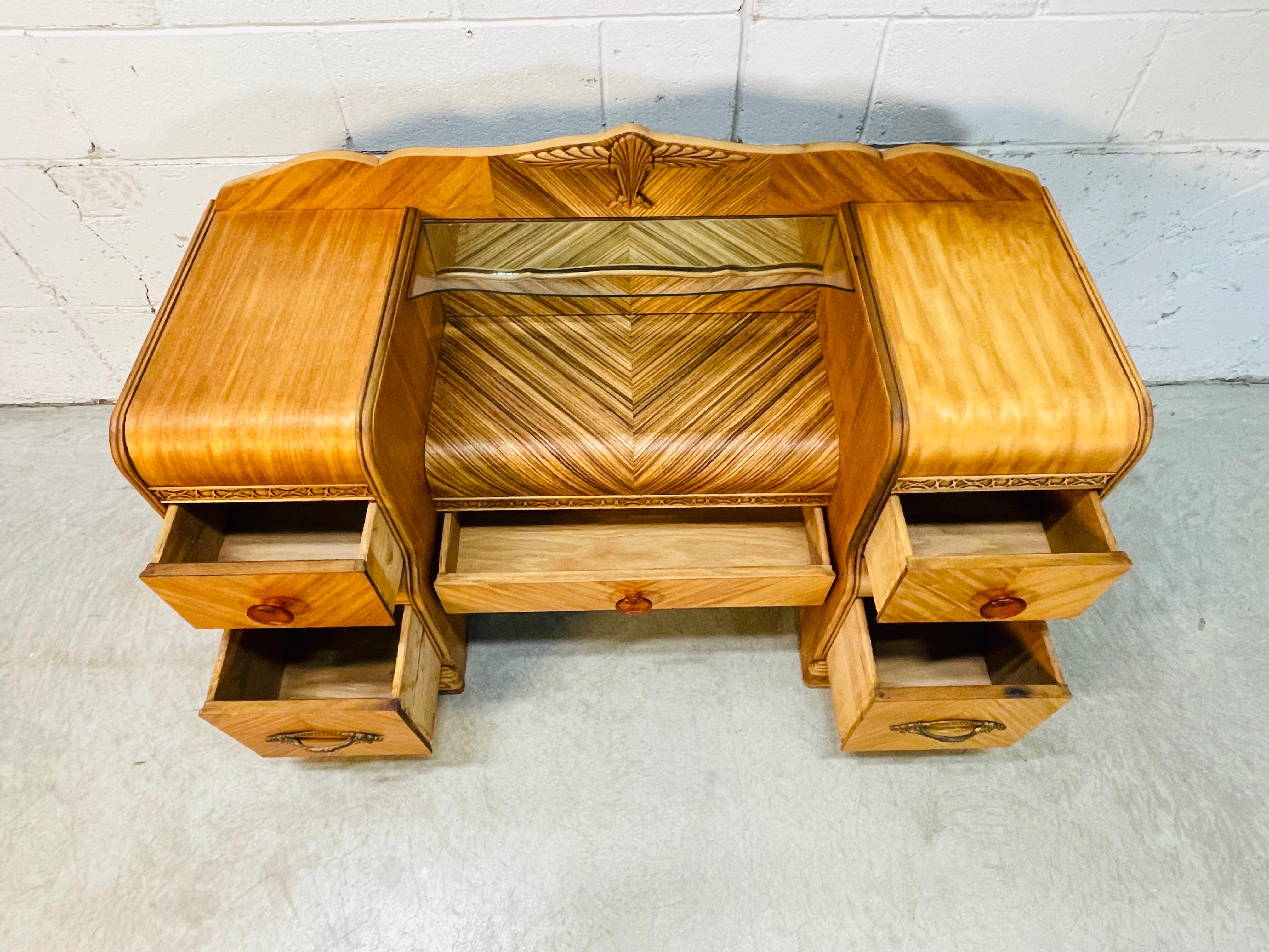 Art Deco Waterfall Style Vanity For Sale at 1stDibs | waterfall vanity ...