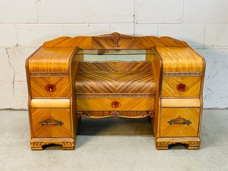 Art Deco Waterfall Style Vanity For Sale at 1stDibs