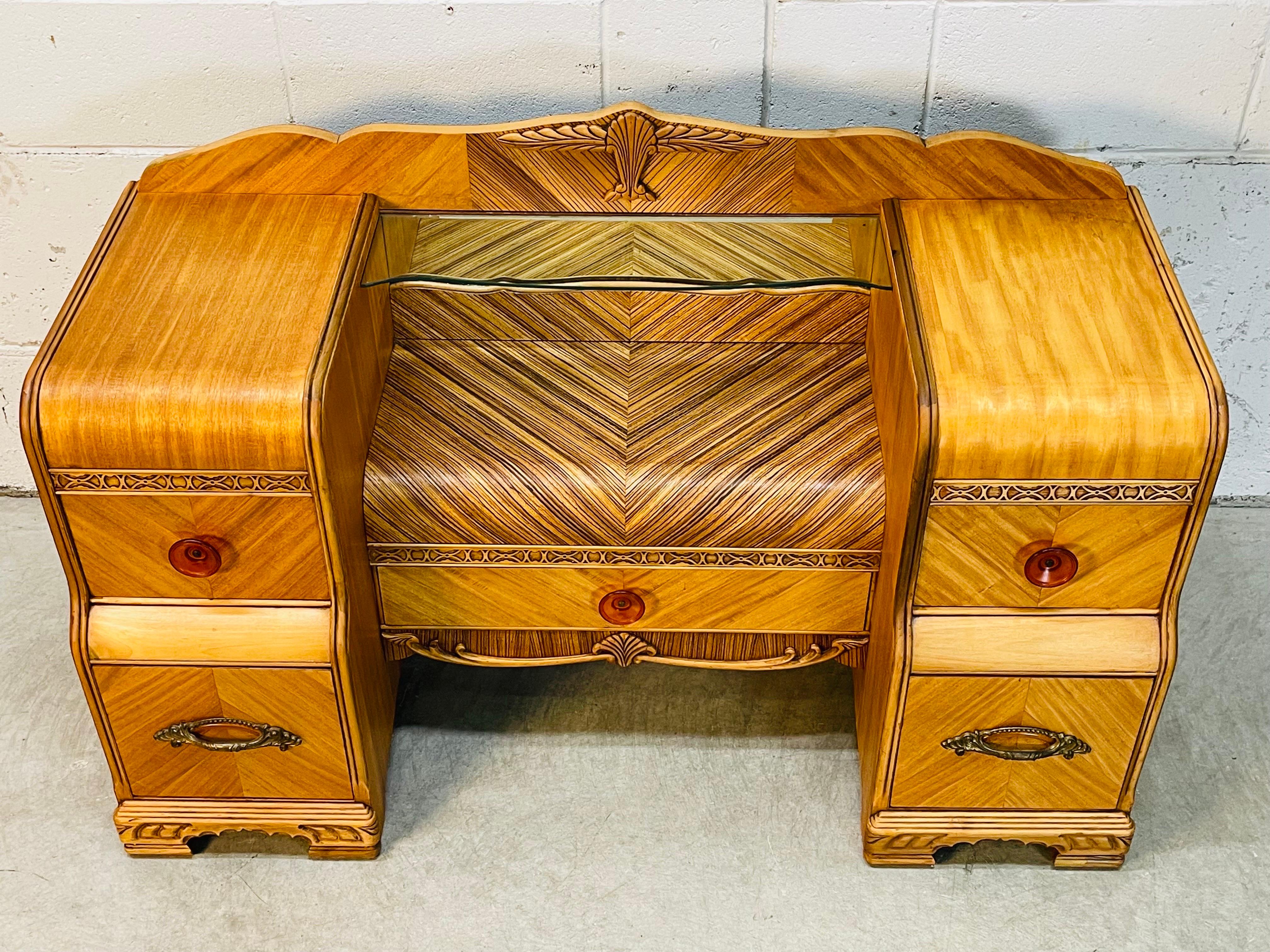 Art Deco Waterfall Style Vanity For Sale at 1stDibs | waterfall vanity ...