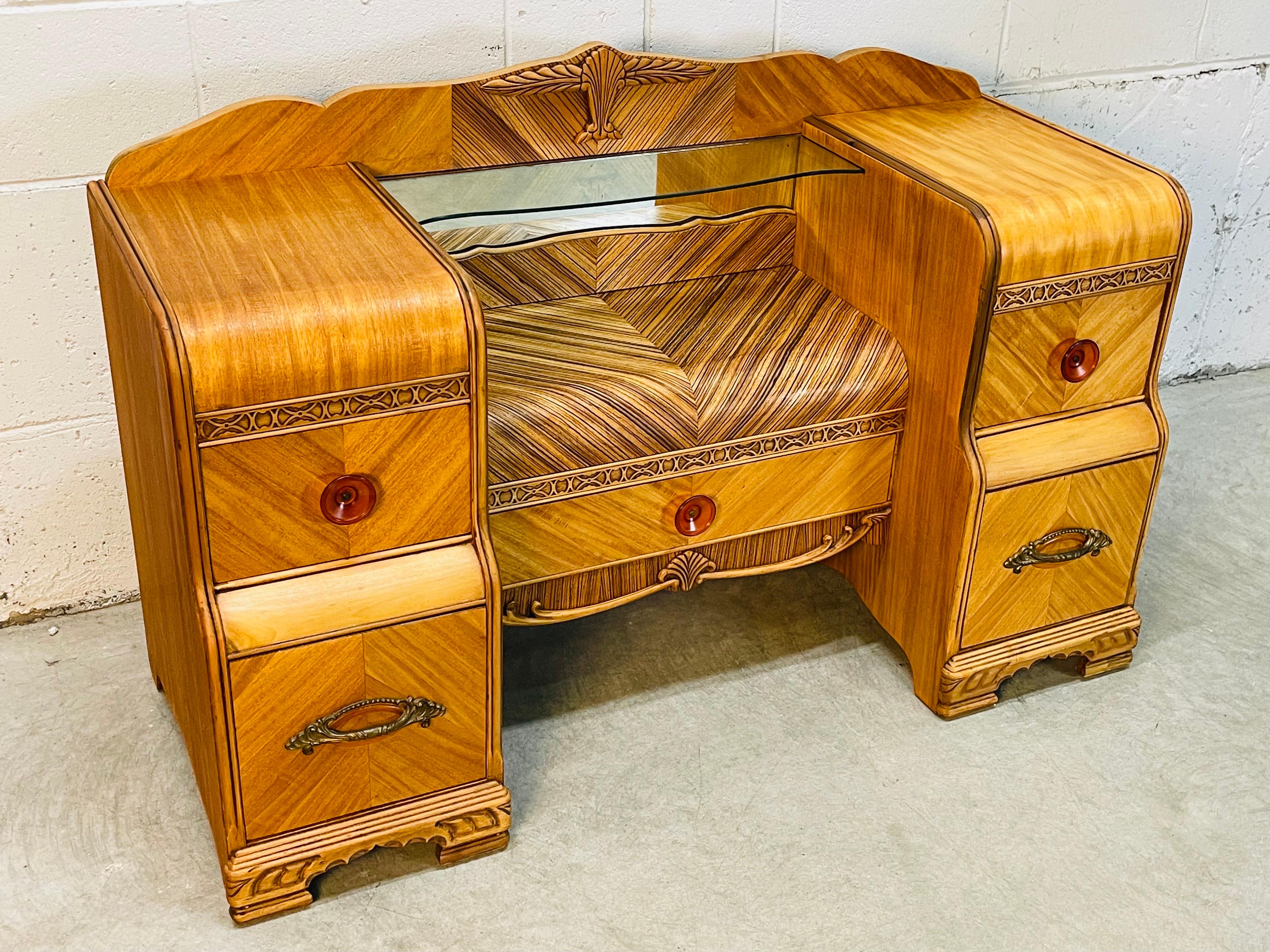Art Deco Waterfall Style Vanity For Sale at 1stDibs | waterfall vanity ...
