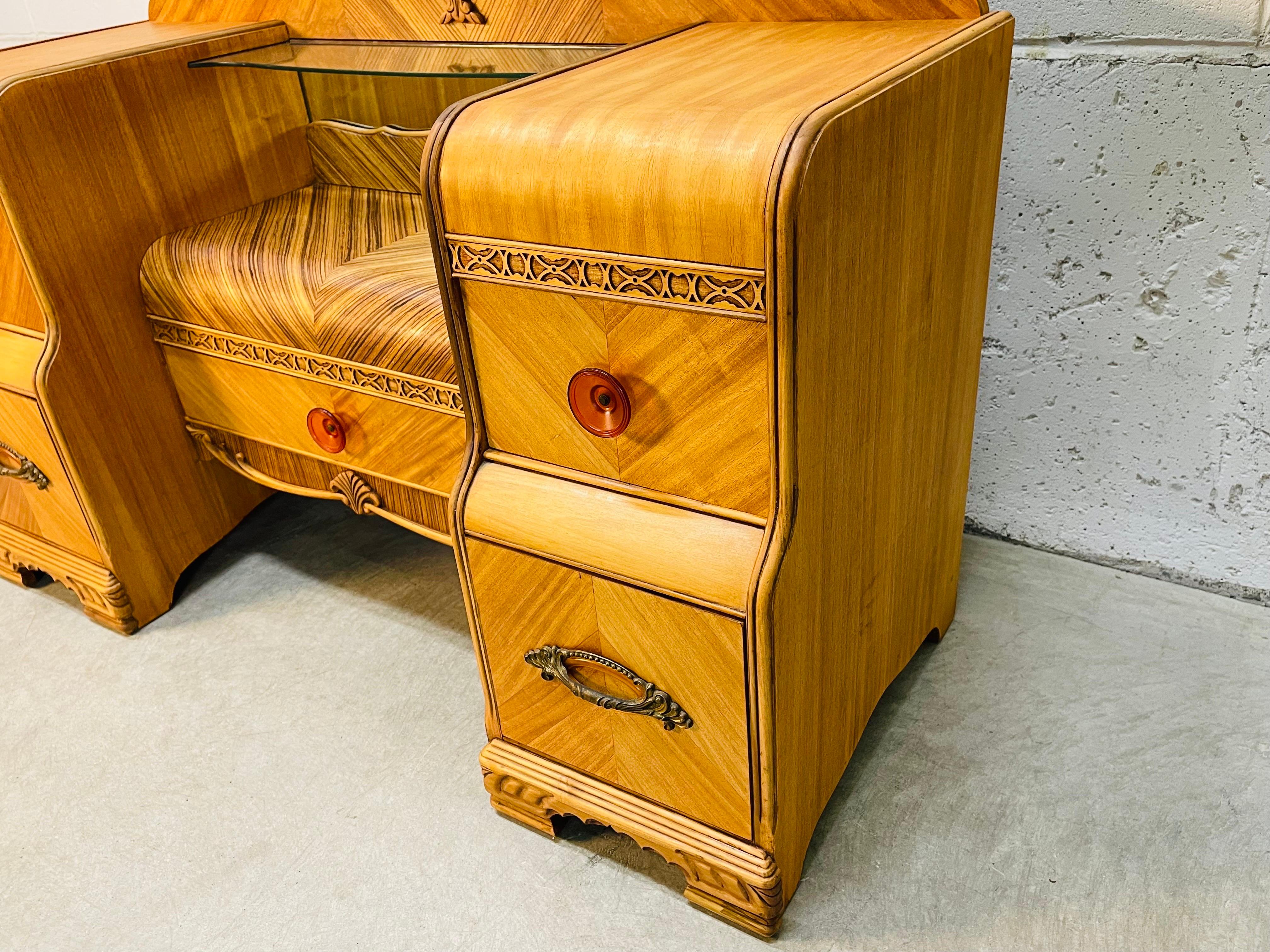 Art Deco Waterfall Style Vanity For Sale at 1stDibs | waterfall vanity ...