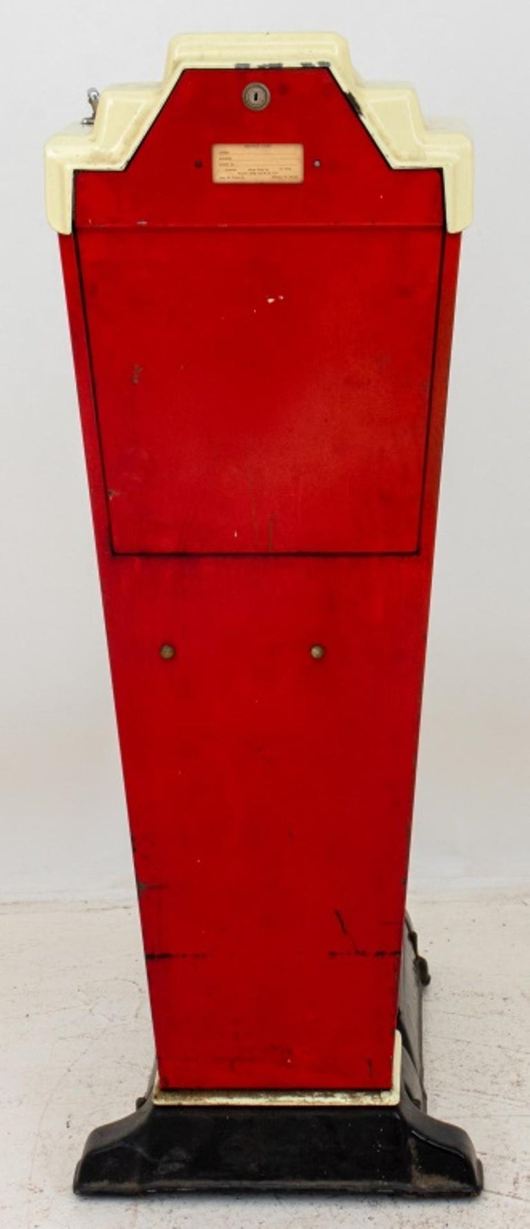 Art Deco Watling Enameled Floor Penny Scale For Sale at 1stDibs