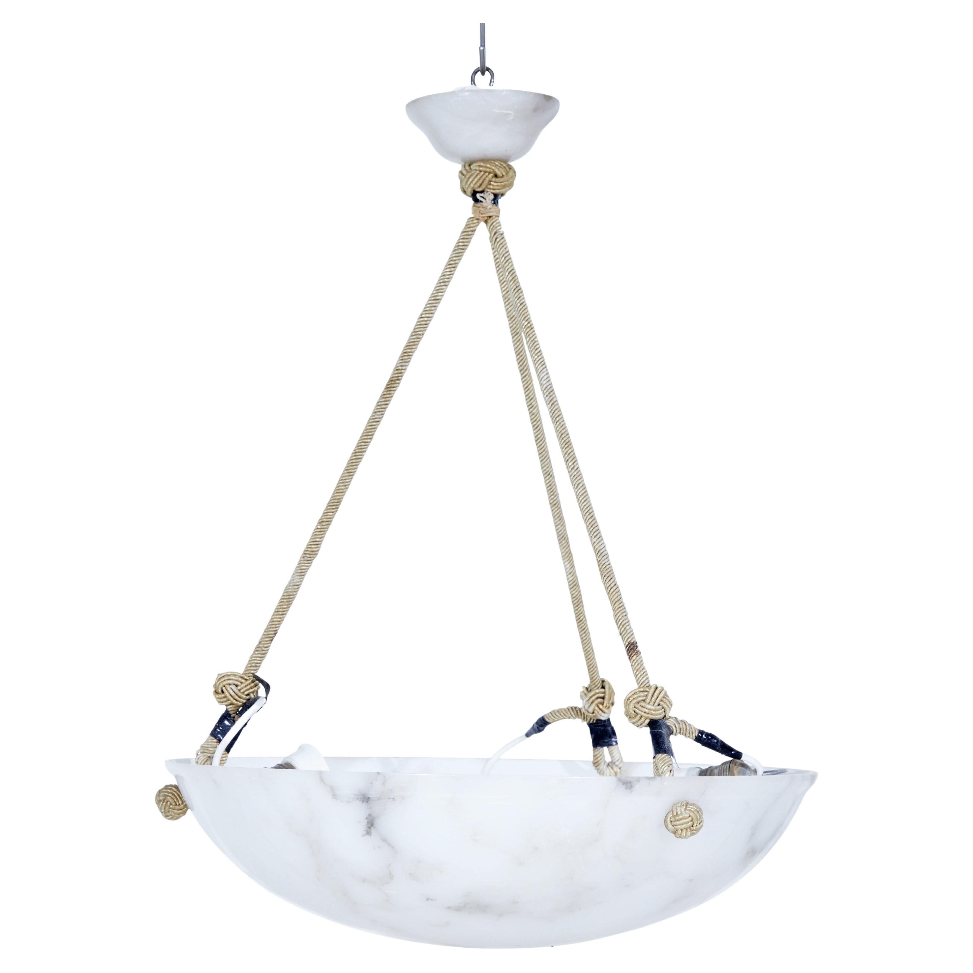 Art Deco Alabaster Chandelier Dish Ceiling Light at 1stDibs