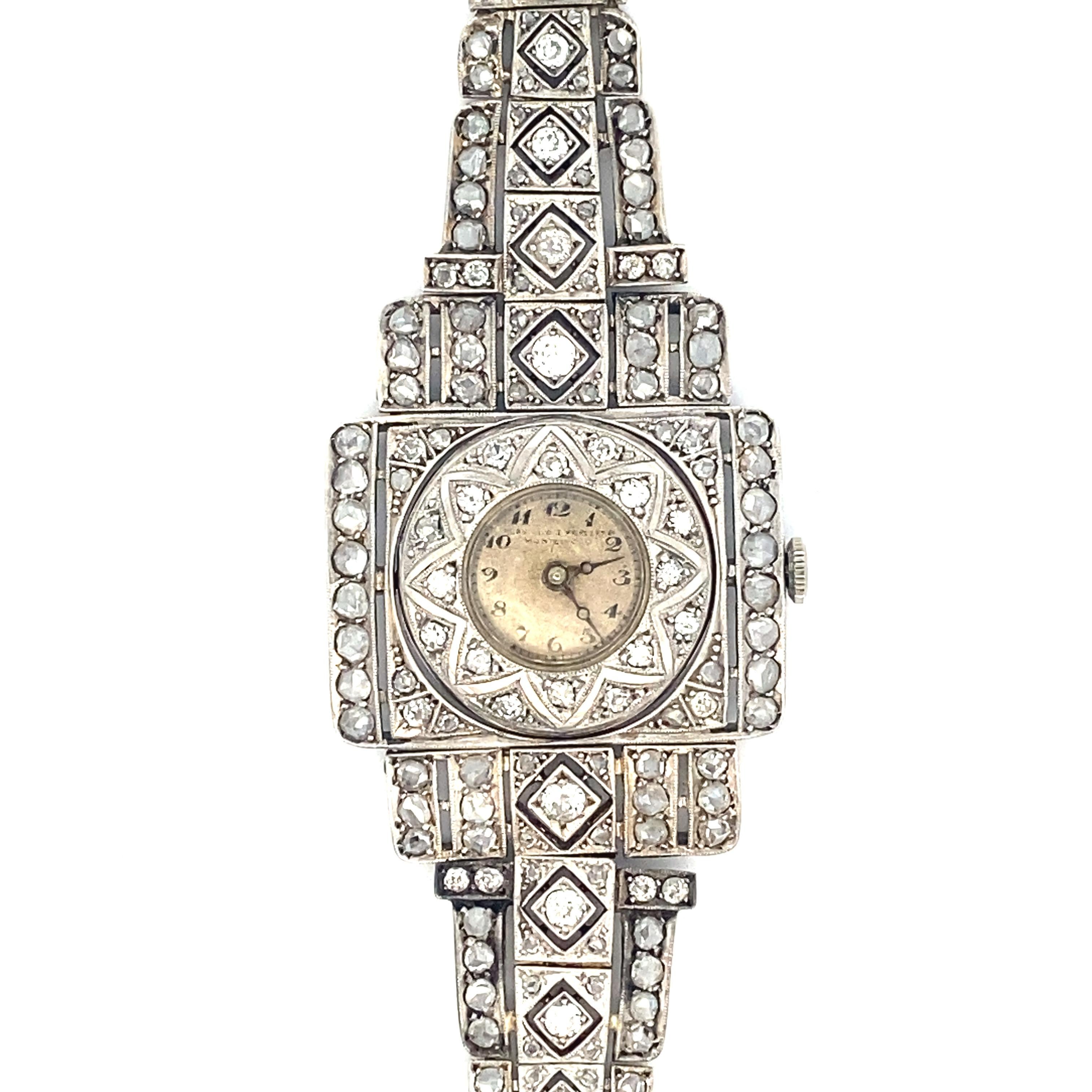 Art Deco White Gold Flip Diamond Watch at 1stDibs | jules jurgensen ...