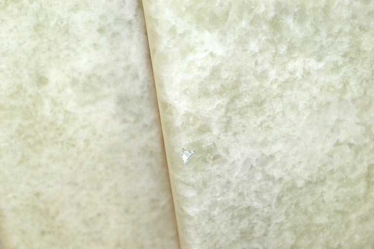 Art Deco White Tan Alabaster Skyscraper Style Console Table Base ...