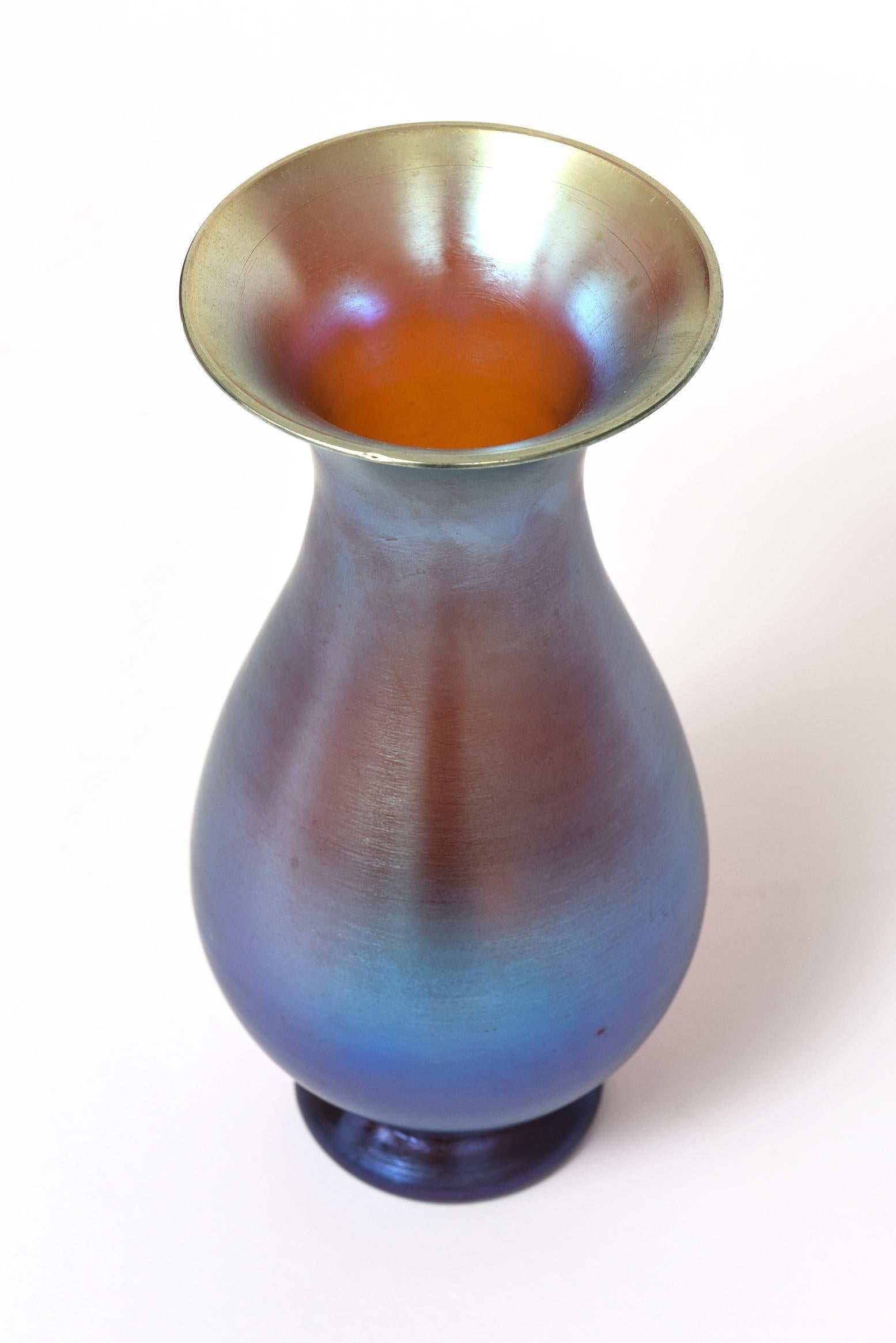 Art Deco WMF Iridescent Myra Art Glass Vase at 1stDibs