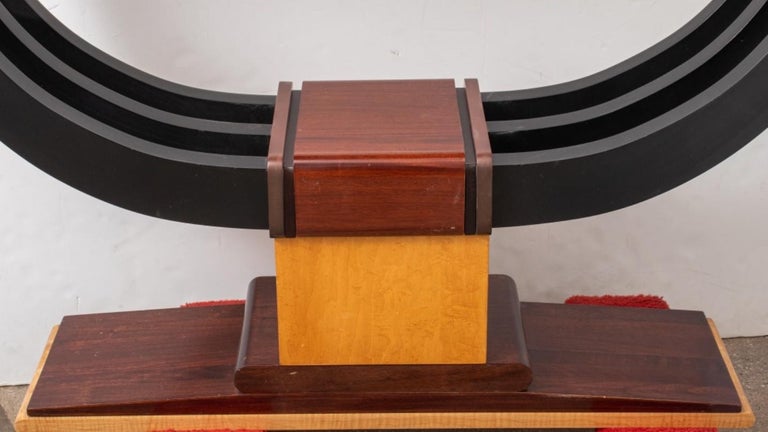 Art Deco Wood Quartz Top Console Table For Sale at 1stDibs