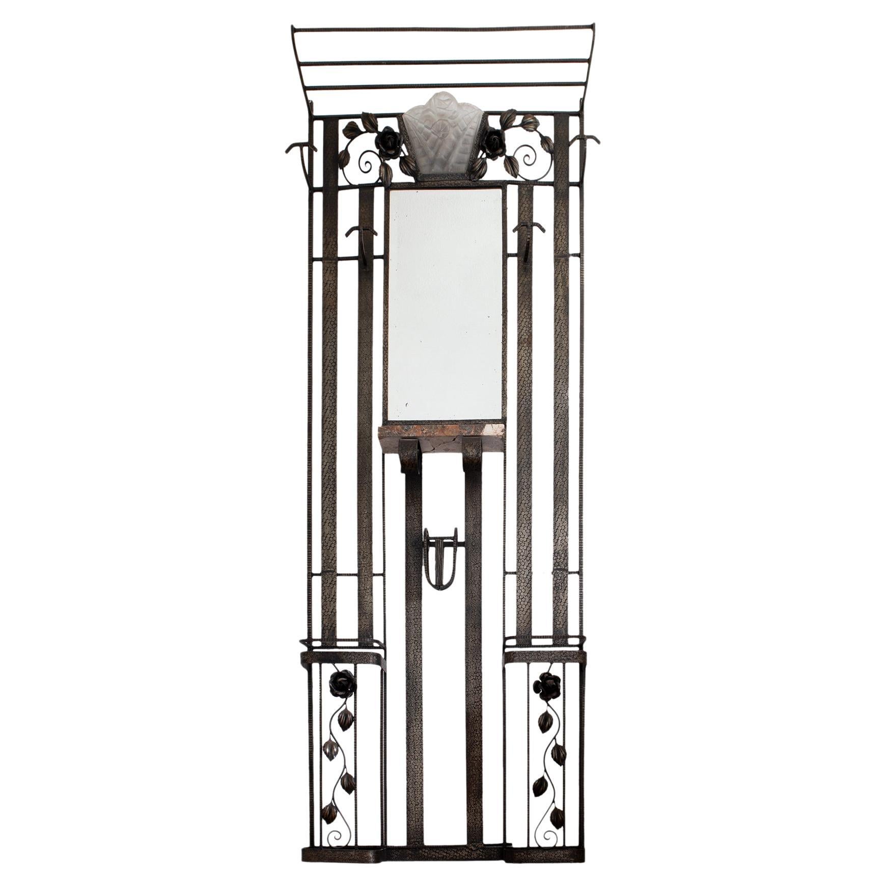 Vintage Cast Iron Coat Rack With Umbrella Stand at 1stDibs