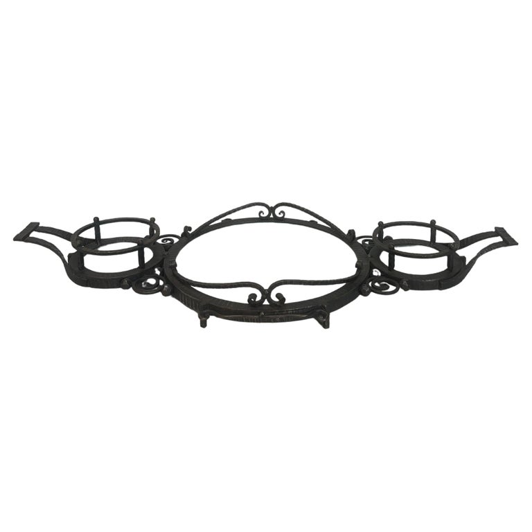 Art Deco Wrought Iron Tray For Sale at 1stDibs
