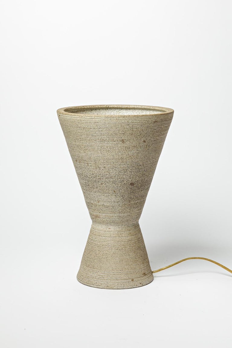 Art Deco XXth Century Unique Diabolo Ceramic Table Lamp by Jacques ...