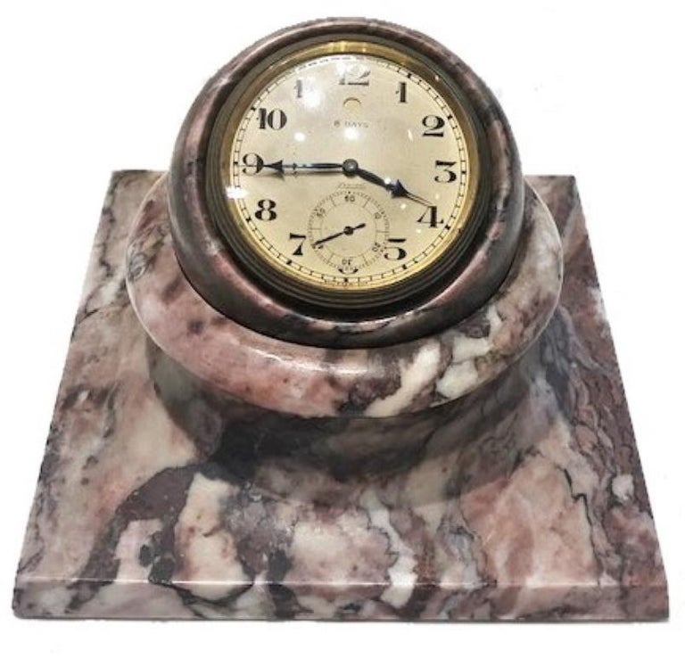Art Deco Zenith Marble Desk Clock, Switzerland, circa 1920s For Sale at ...