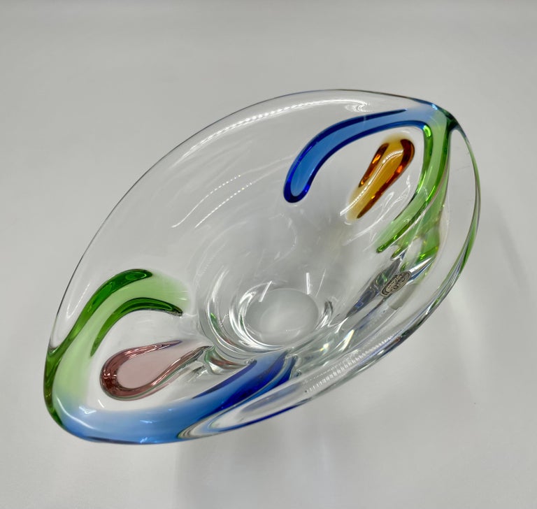 Art Glass Bowl by F. Zemek, 1950's For Sale at 1stDibs