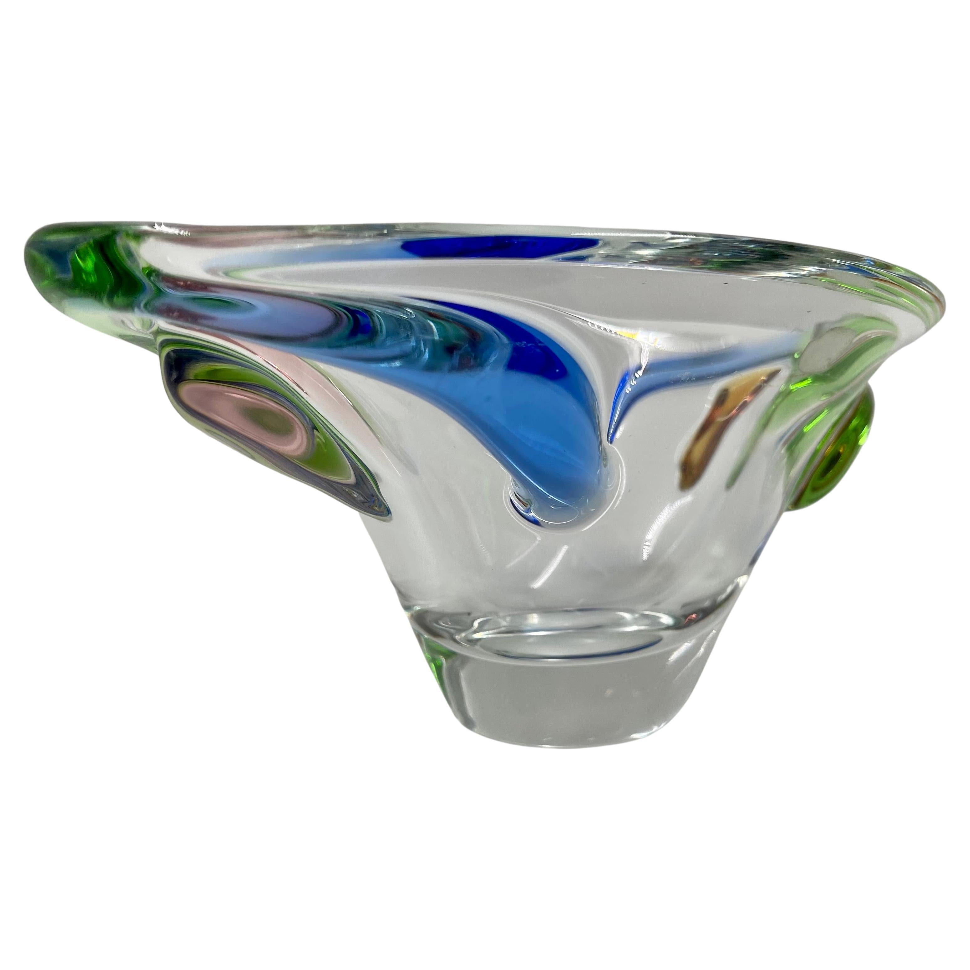 Czech Art Glass Bowl by Frantisek Zemek for Mstisov Glassworks, 1960 at ...