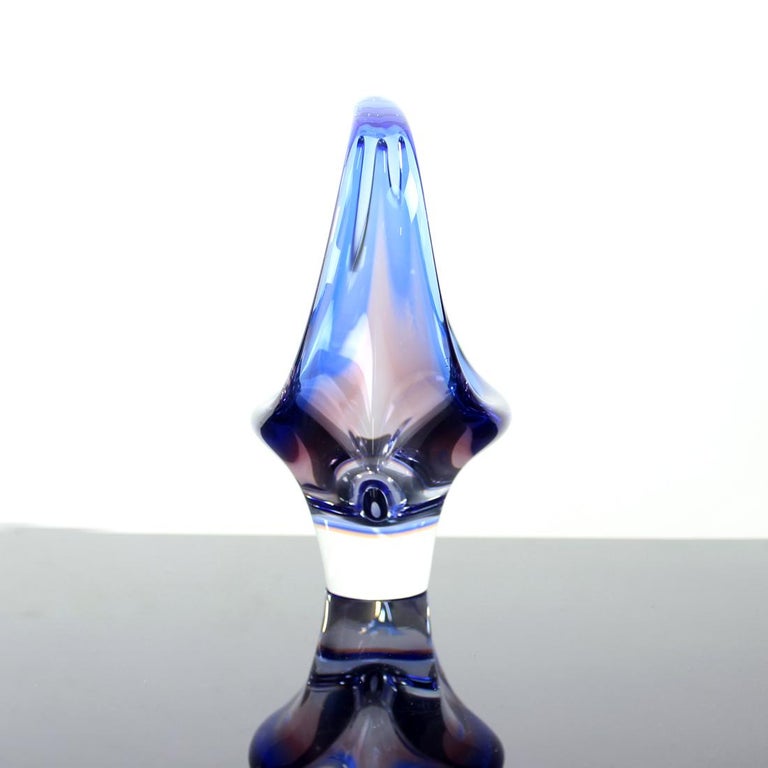 Art Glass Bowl by Frantisek Zemek for Sklarna Mstisov, 1960s For Sale ...