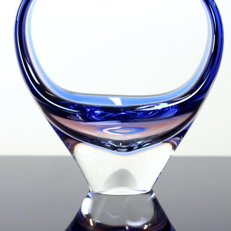 Art Glass Bowl by Frantisek Zemek for Sklarna Mstisov, 1960s For Sale ...