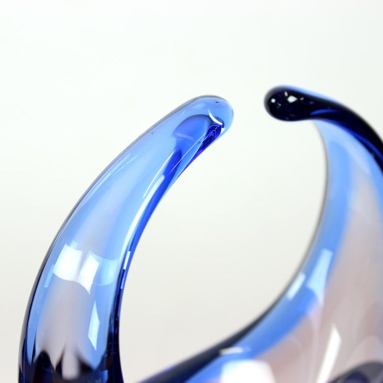 Art Glass Bowl by Frantisek Zemek for Sklarna Mstisov, 1960s For Sale ...