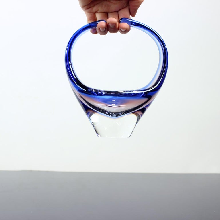 Art Glass Bowl by Frantisek Zemek for Sklarna Mstisov, 1960s For Sale ...