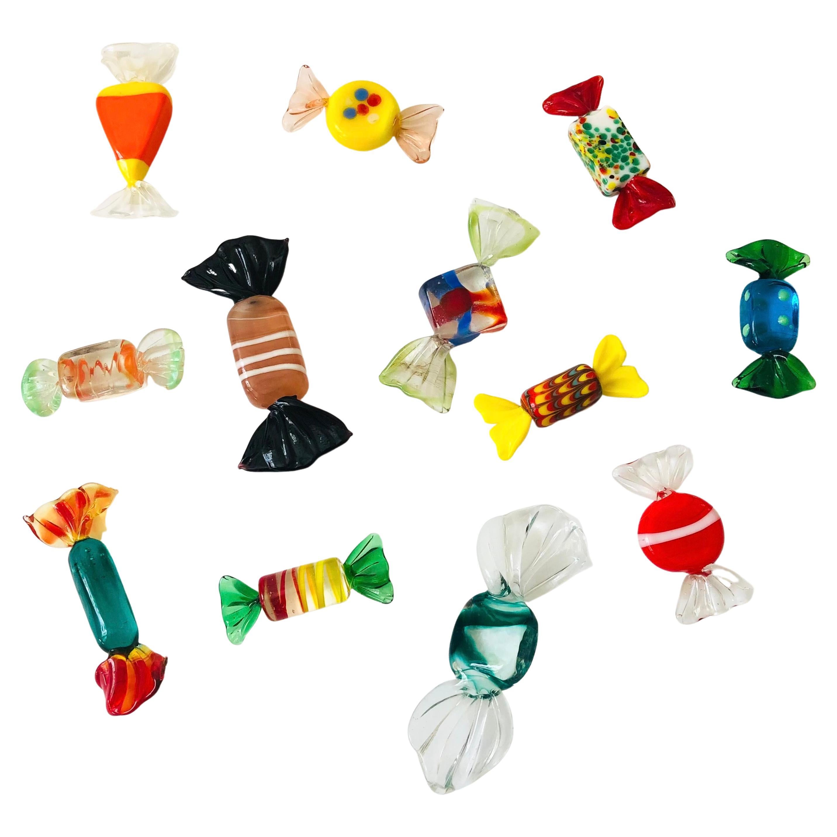 Art Glass Candies - Set of 12 For Sale at 1stDibs