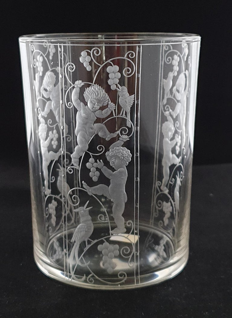 Art Glass, Designed by Michael Powolny, Engraved by Max Rossler ...