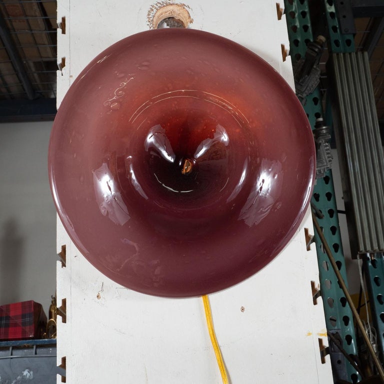 Art Glass Dimpled Disk Sconces For Sale at 1stDibs