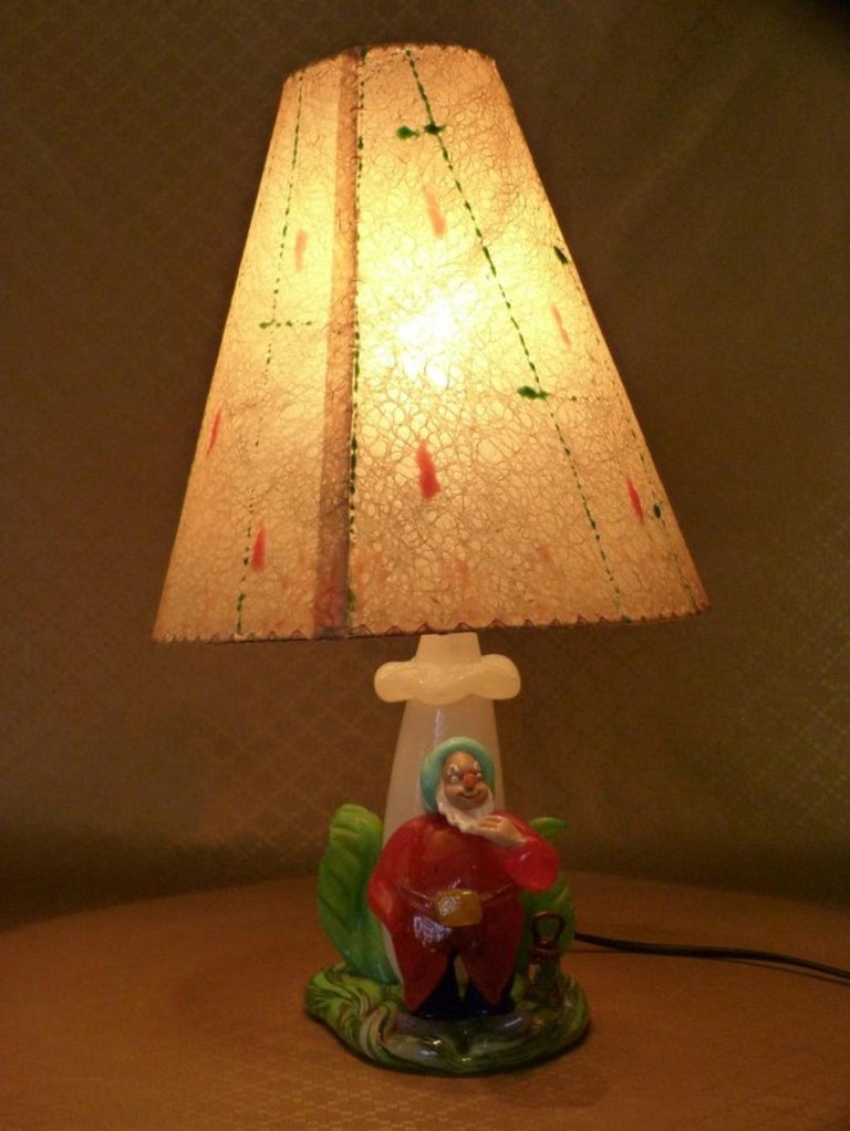 Art Glass Dwarf Table Lamp For Sale at 1stDibs