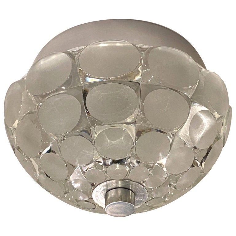 Art Glass Flush Mounted Light Fixture For Sale at 1stDibs