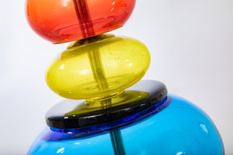 Art Glass Memphis Style Sculpture Table Lamp, Italy in Stock For Sale ...