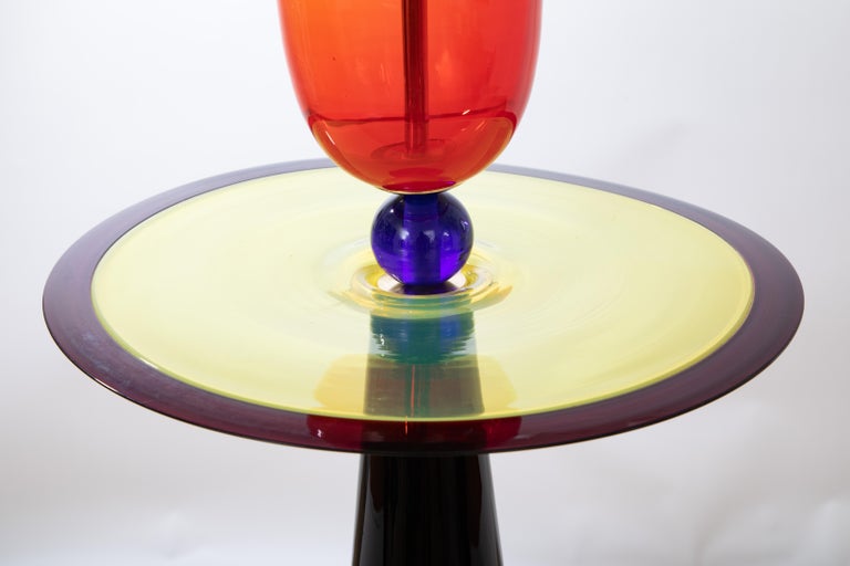 Art Glass Memphis Style Sculpture Table Lamp, Italy in Stock For Sale ...