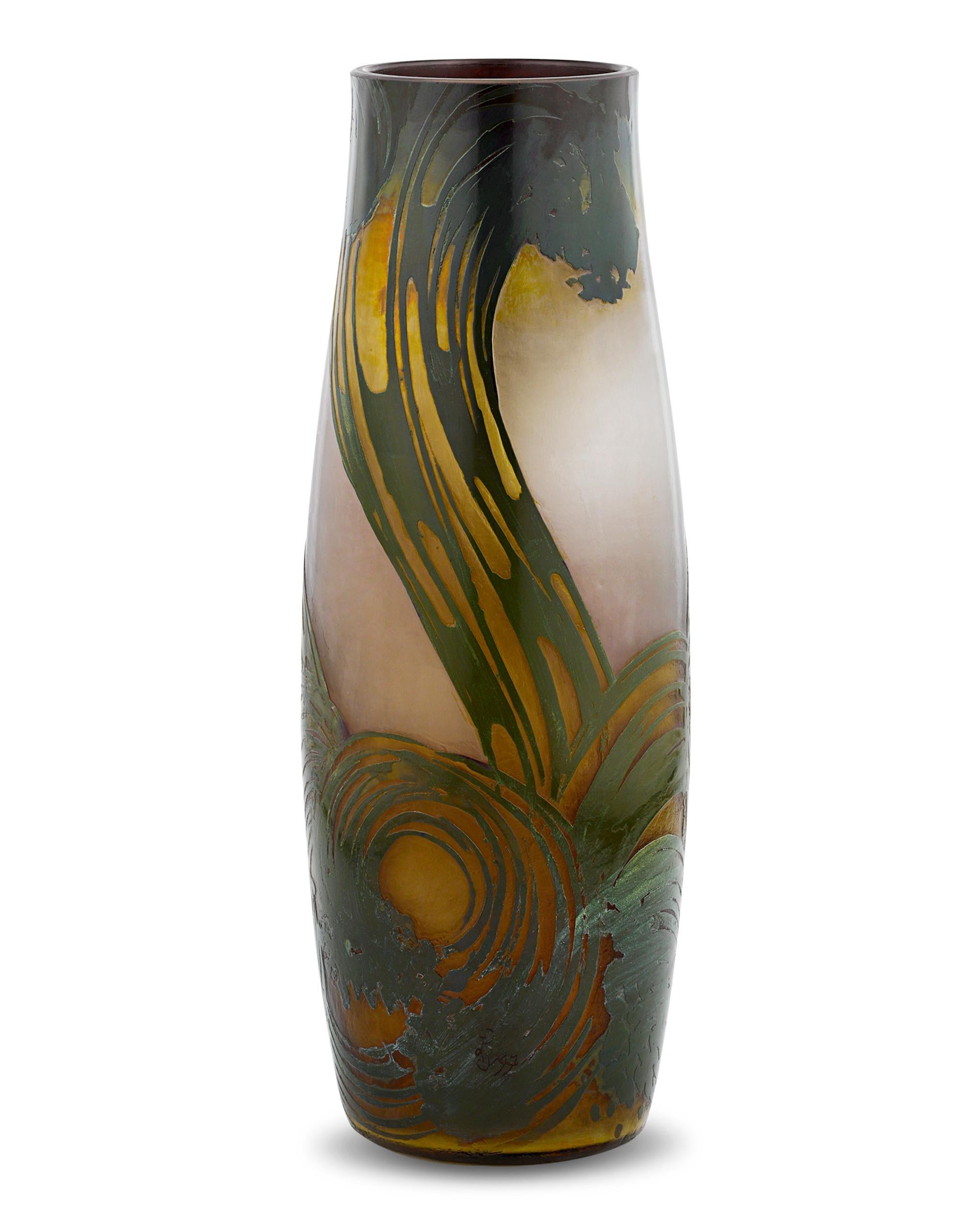 Art Glass Vase by Emile Gallé For Sale at 1stDibs