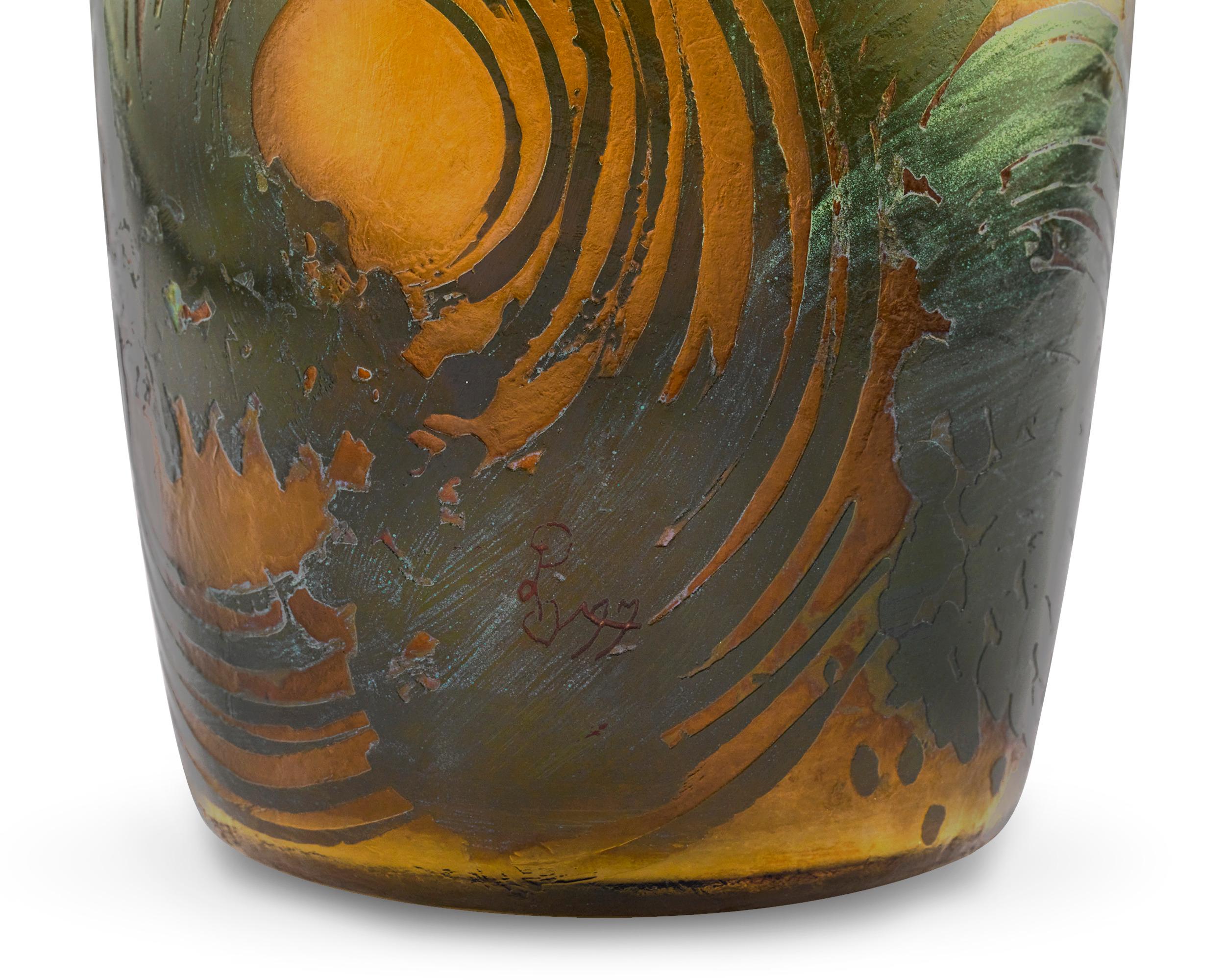 Art Glass Vase by Emile Gallé For Sale at 1stDibs