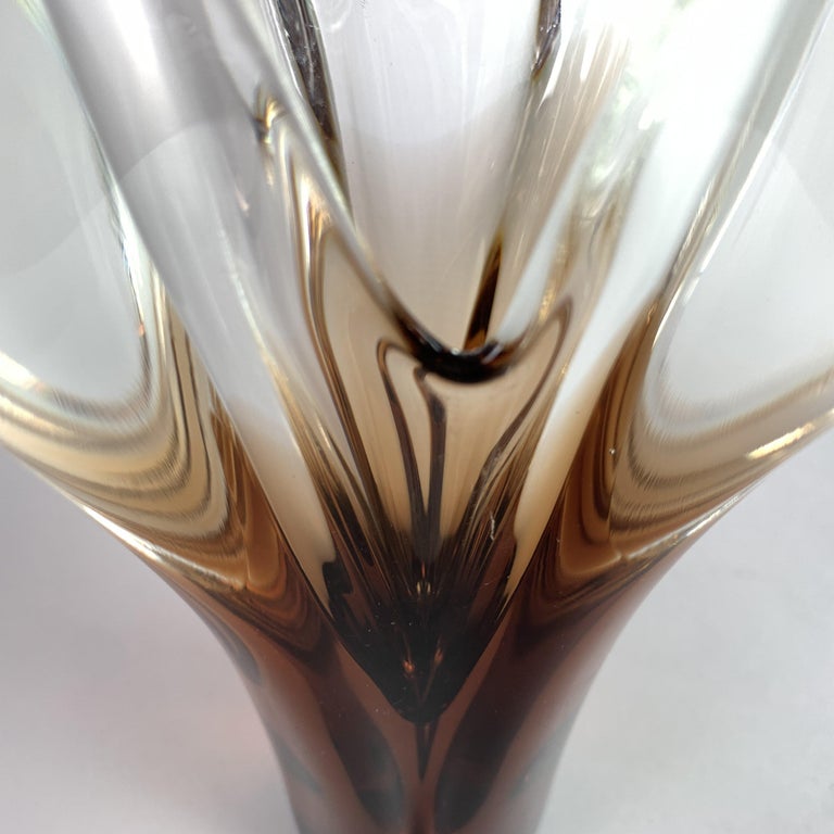 Art Glass Vase by Jan Beranek for Skrdlovice Glasswork, 1960s For Sale ...