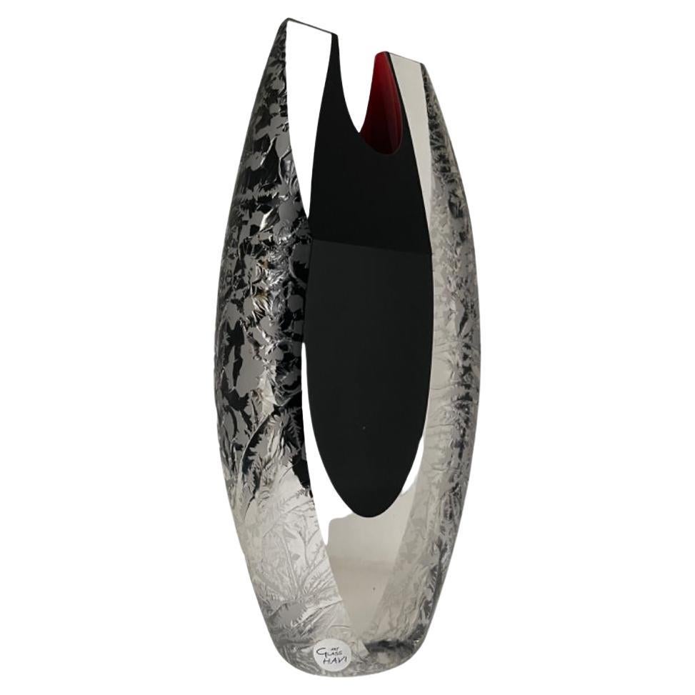 Art Glass Vase by Pavel Havelka, Czechoslovakia For Sale at 1stDibs