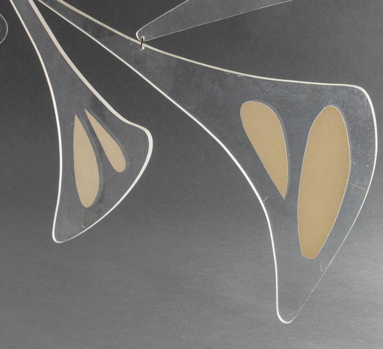Art Green Attr. Modern Lucite Mobile Art Sculpture For Sale at 1stDibs