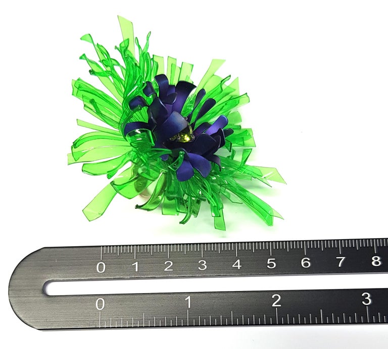 Art Jewels Gold Peridot Titanium Silver Upcycled Plastic Ring Borghi M ...