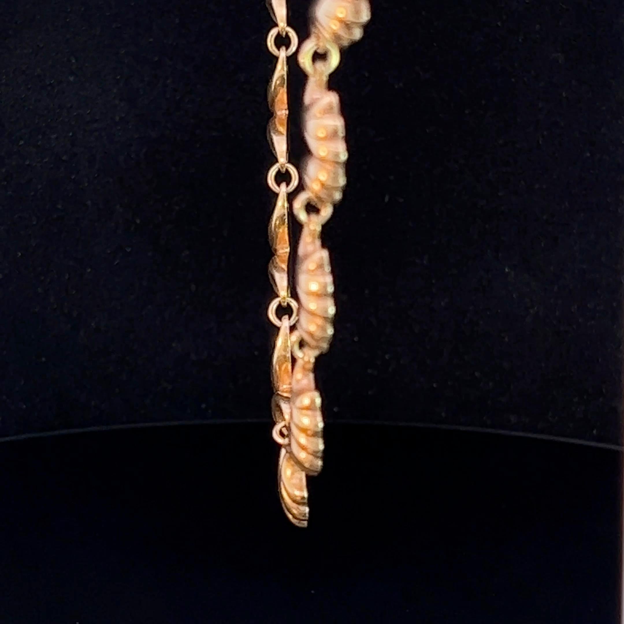 Art Nouveau 18k Yellow Gold French Necklet, Circa 1890 For Sale at 1stDibs