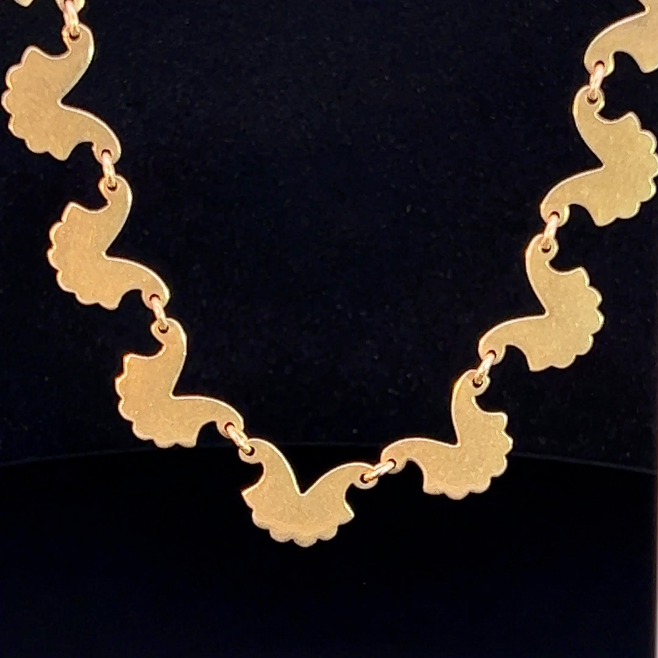 Art Nouveau 18k Yellow Gold French Necklet, Circa 1890 For Sale at 1stDibs