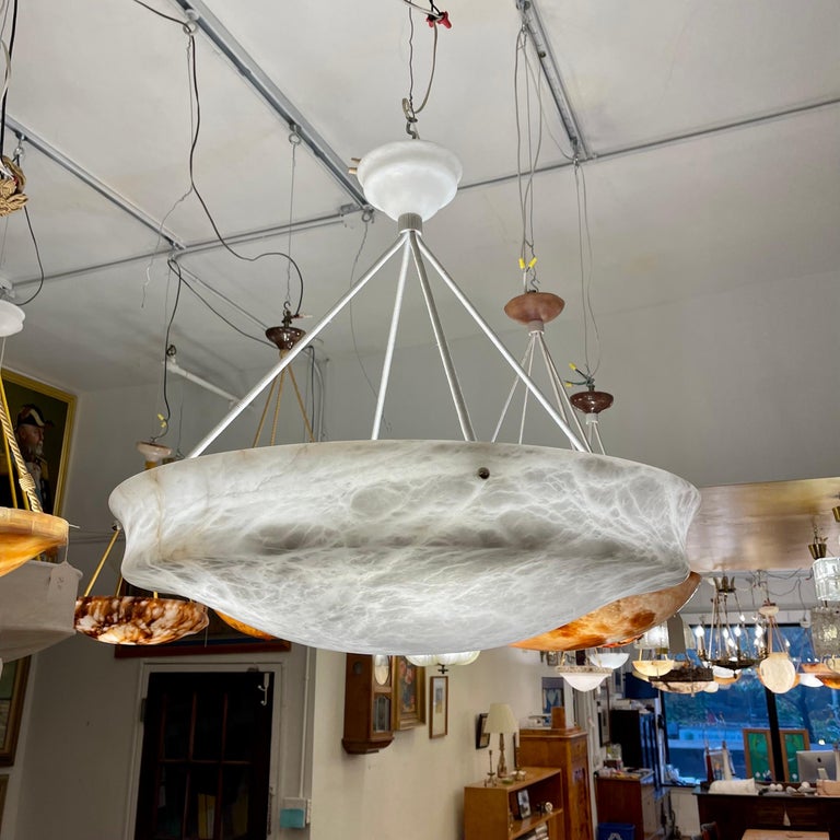 Art Nouveau Alabaster Light Fixture at 1stDibs