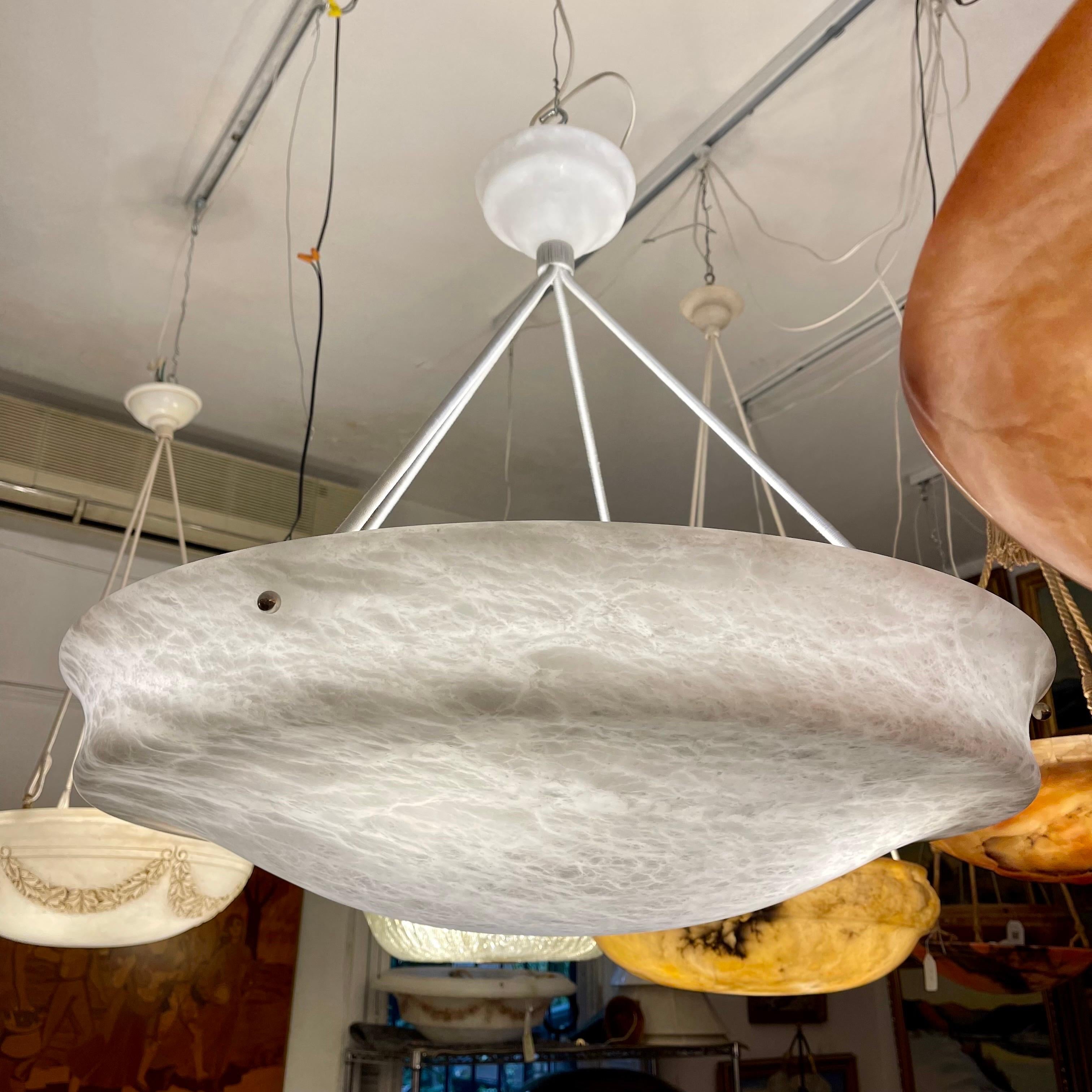Art Nouveau Alabaster Light Fixture at 1stDibs