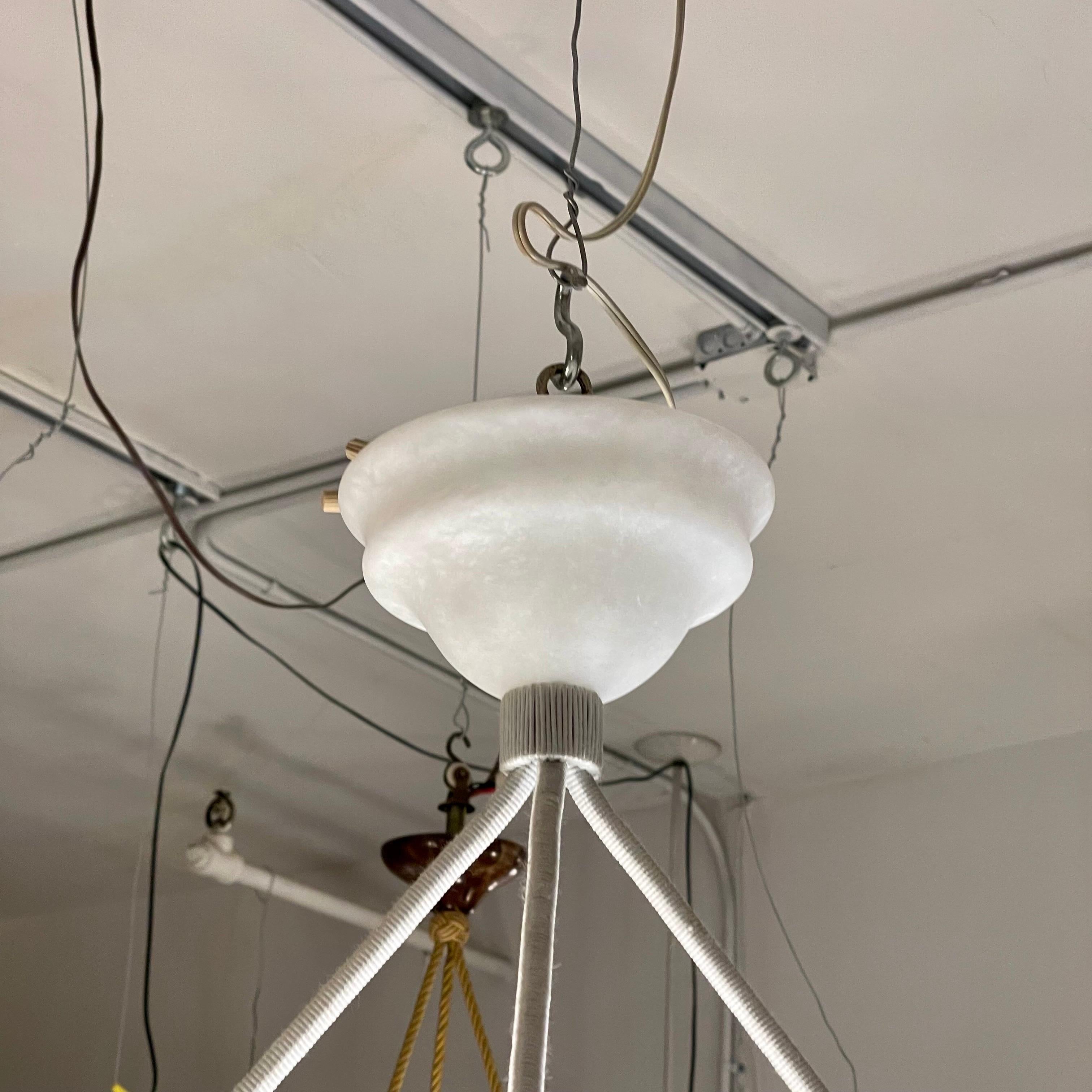 Art Nouveau Alabaster Light Fixture at 1stDibs